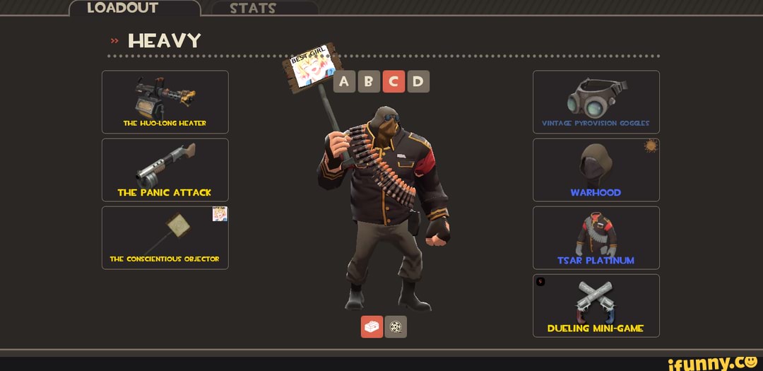 LOADOUT STATS HEAVY THE HUO-LONG HEATER THE PANIC ATTACK THE ...
