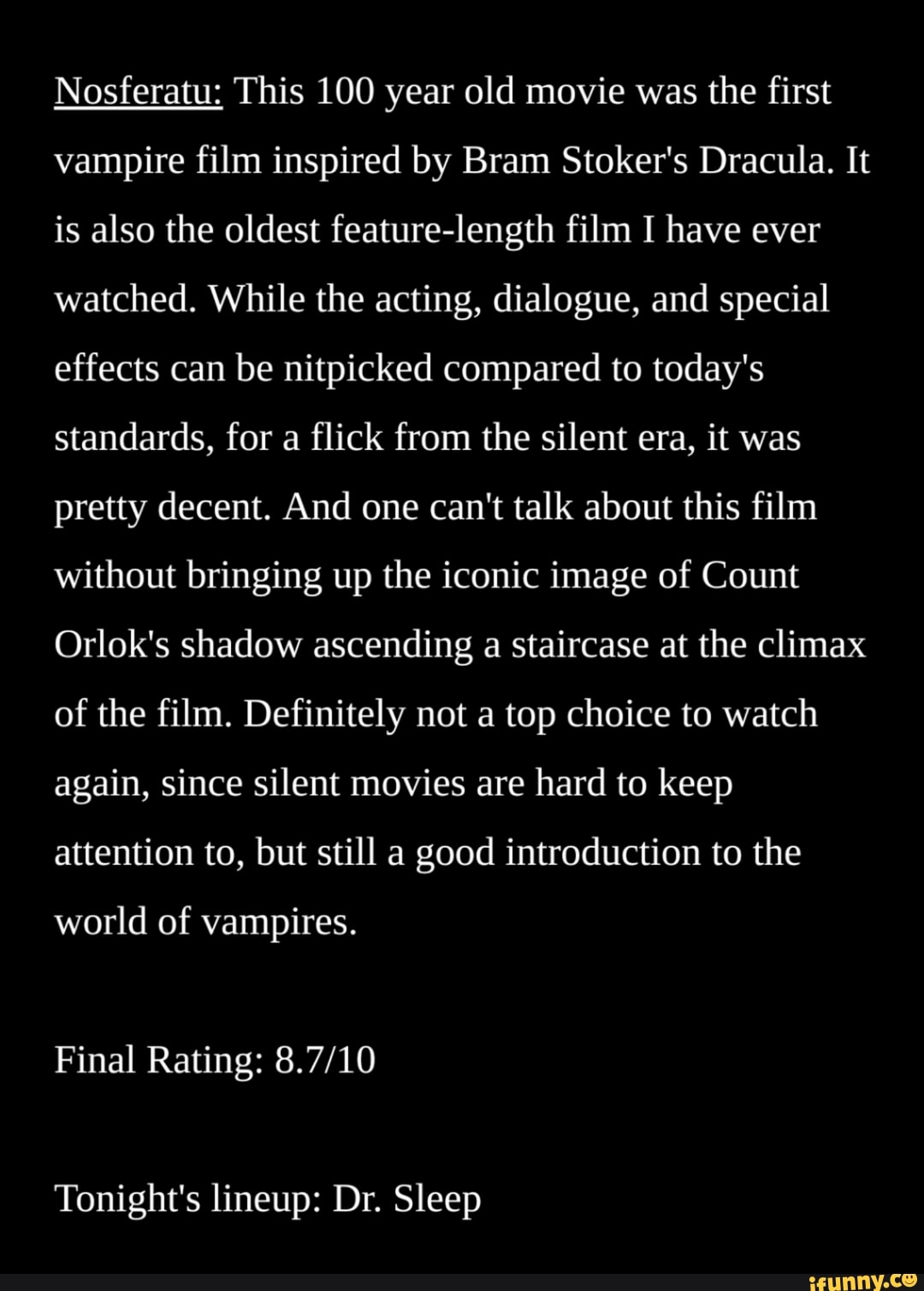 Nosferatu: This 100 year old movie was the first vampire film inspired ...