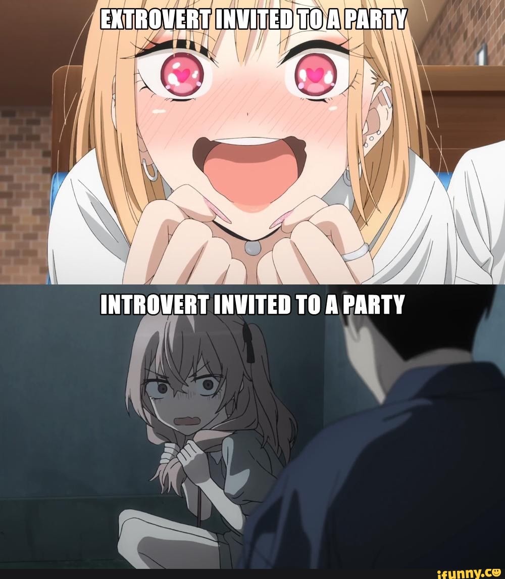 EXTROVERT TEDITOOR A PARTY INTROVERT INVITED TO A PARTY - iFunny