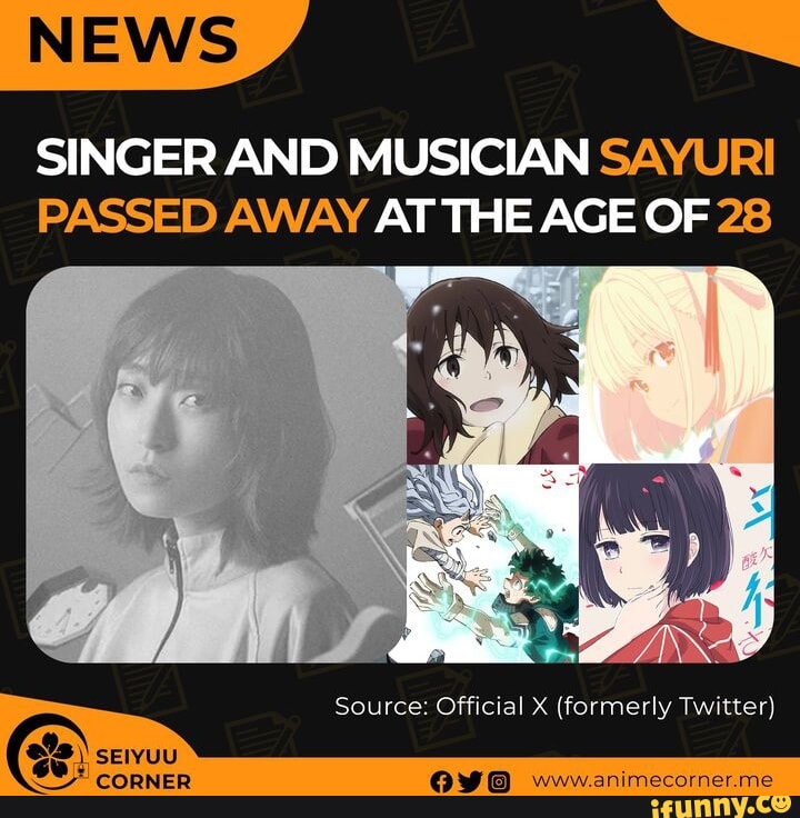 IN SINGER AND MUSICIAN SAYURI PASSED AWAY AT THE AGE OF 28 Source ...