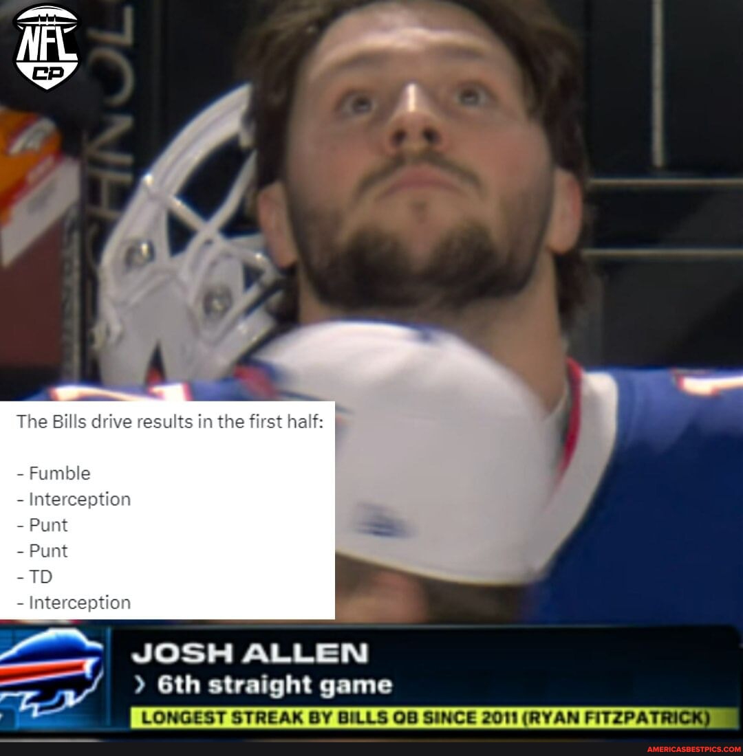 6th straight game for Josh Allen 😅 Still a one-score game. - The Bills ...