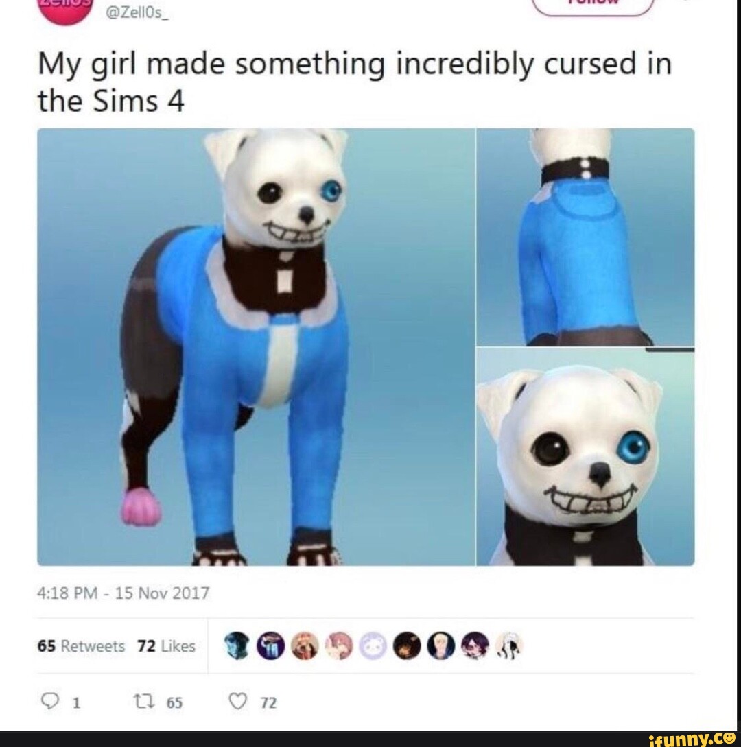 My girl made something incredibly cursed in the Sims 4 $18 PM 15 Nov ...