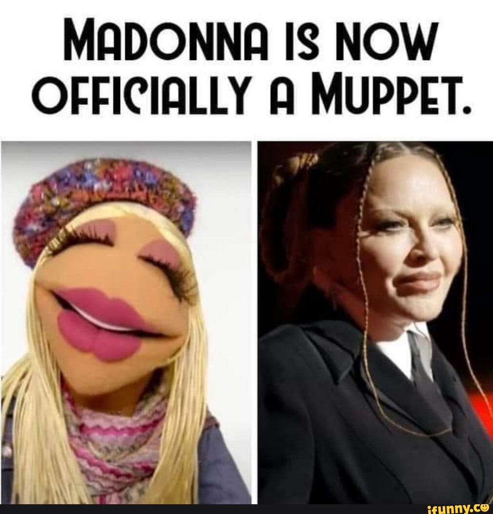 MADONNA IS NOW OFFICIALLY A MUPPET. - iFunny