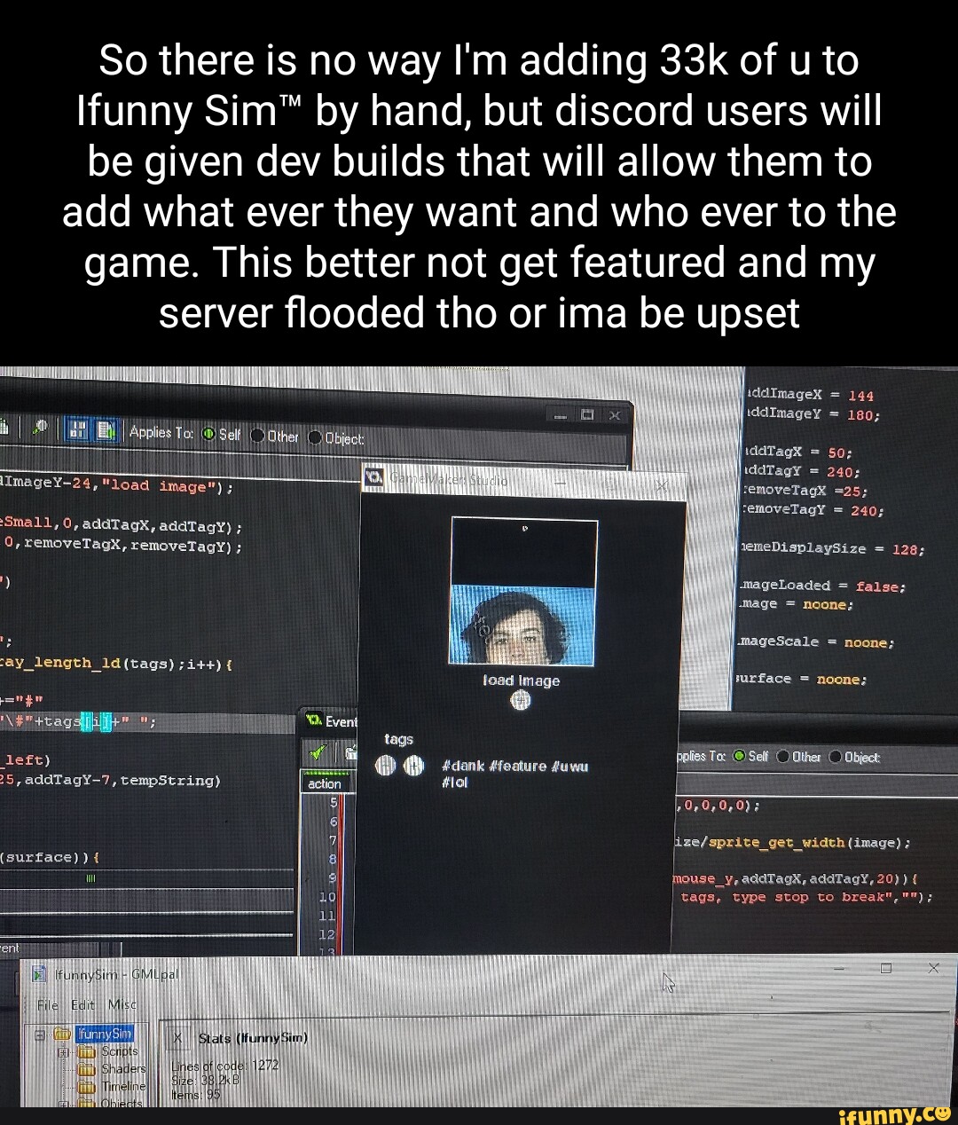 So there is no way I'm adding of u to funny by hand, but discord users ...