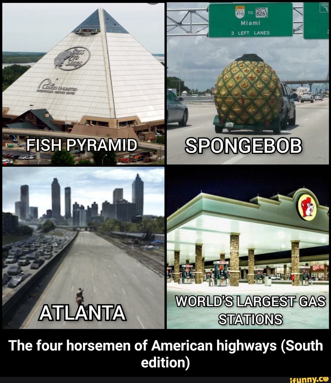 Miami LEFT LANES FISH PYRAMID SPONGEBOB wont ATLANTA STATIONS WORLDS ...