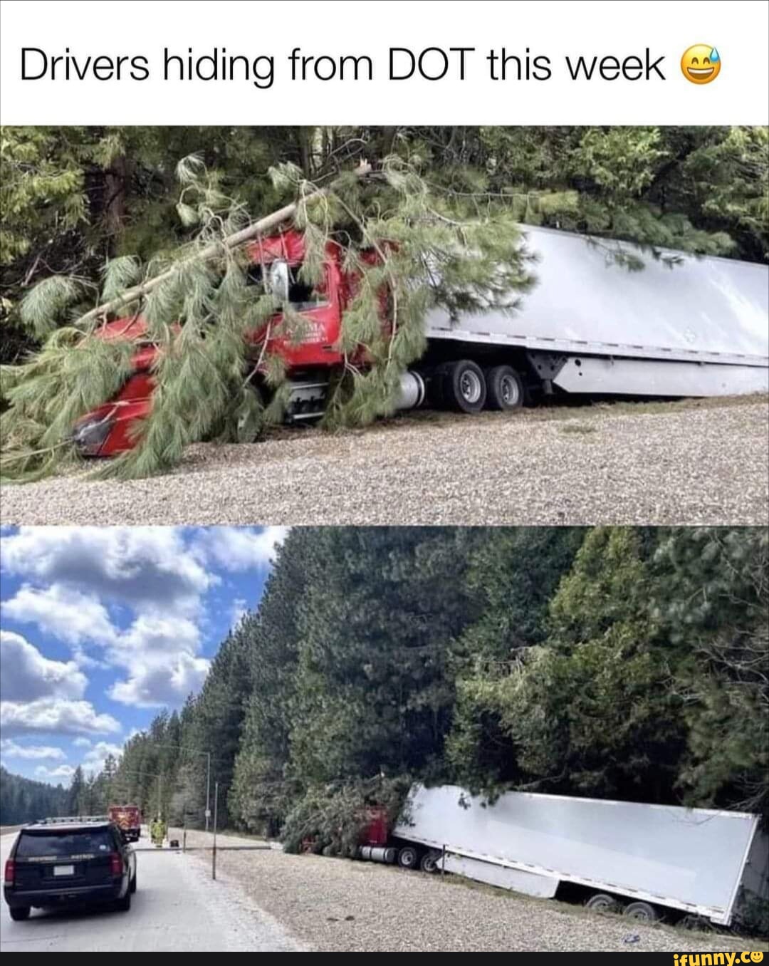 Drivers hiding from DOT this week - iFunny