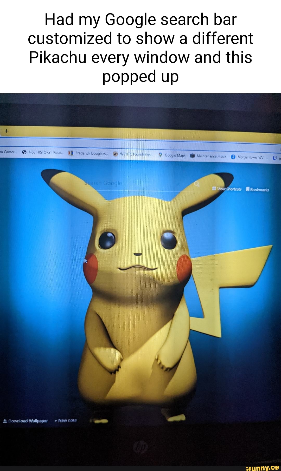 Had my Google search bar customized to show a different Pikachu every ...
