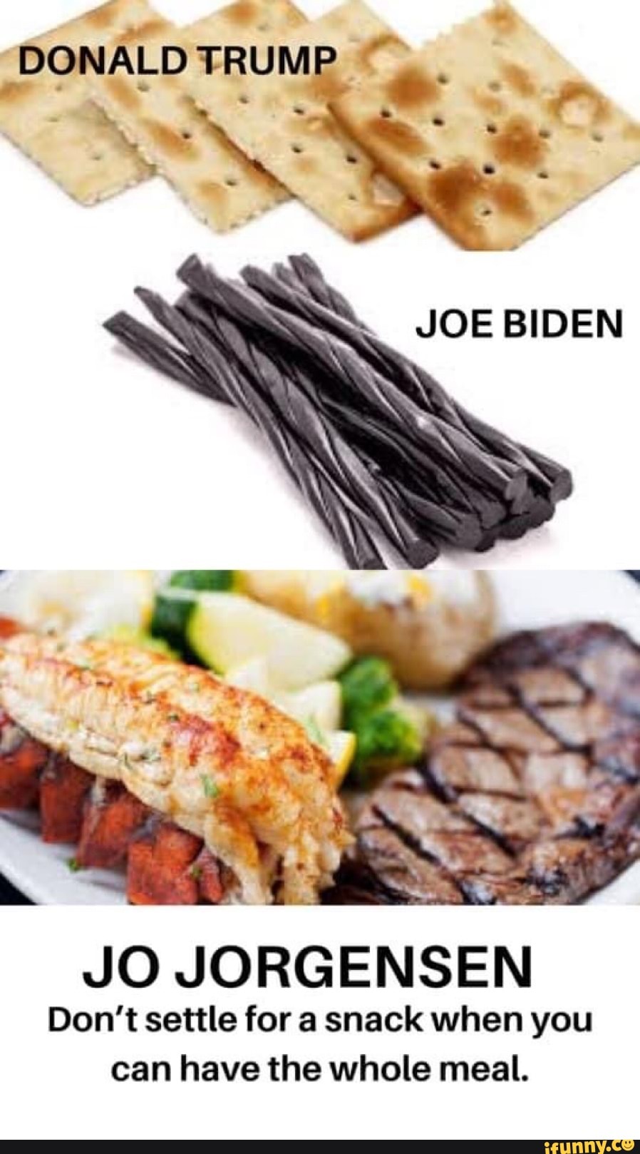 JO JORGENSEN Don't settle for a snack when you can have the whole meal ...