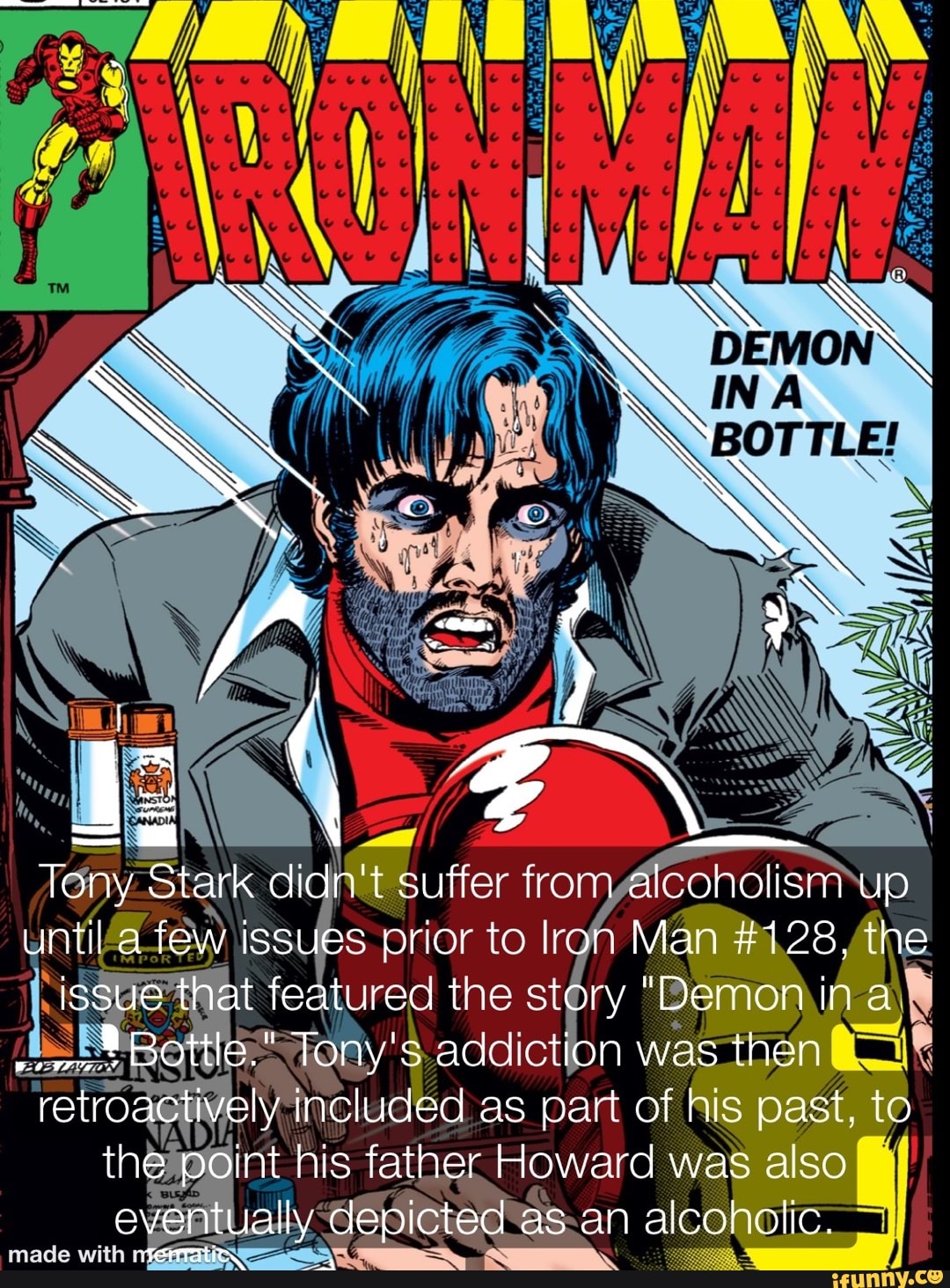 Tony Stark didn't sufier from alcoholism up until a few issues prior to ...