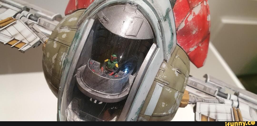 Boba Fetts Slave 1 Firespray class gunship. Model kit 1:88 scale. - iFunny