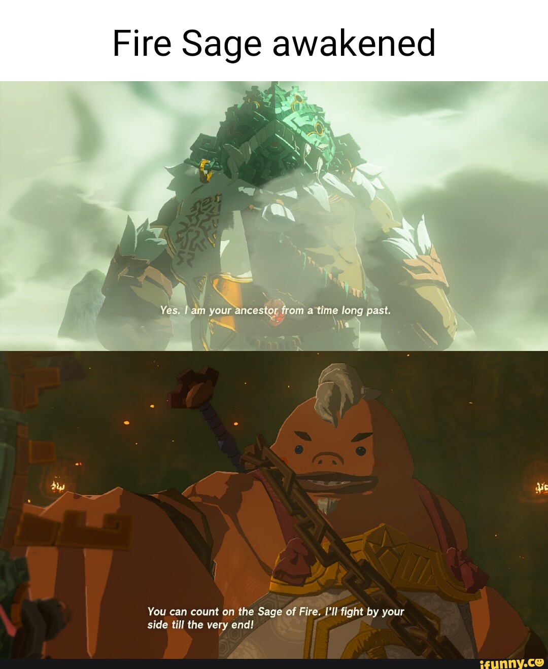 Fire Sage awakened Yes. am your ancestor from a time long past. You can ...