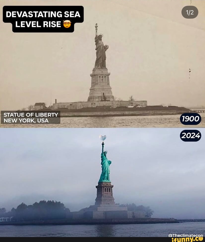 DEVASTATING SEA LEVEL RISE STATUE OF LIBERTY NEW YORK, USA 2024 - iFunny