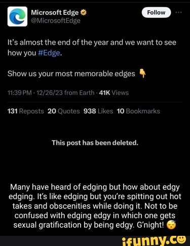 Microsoft Edge Microsoft Fotiow It's almost the end of the year and we ...