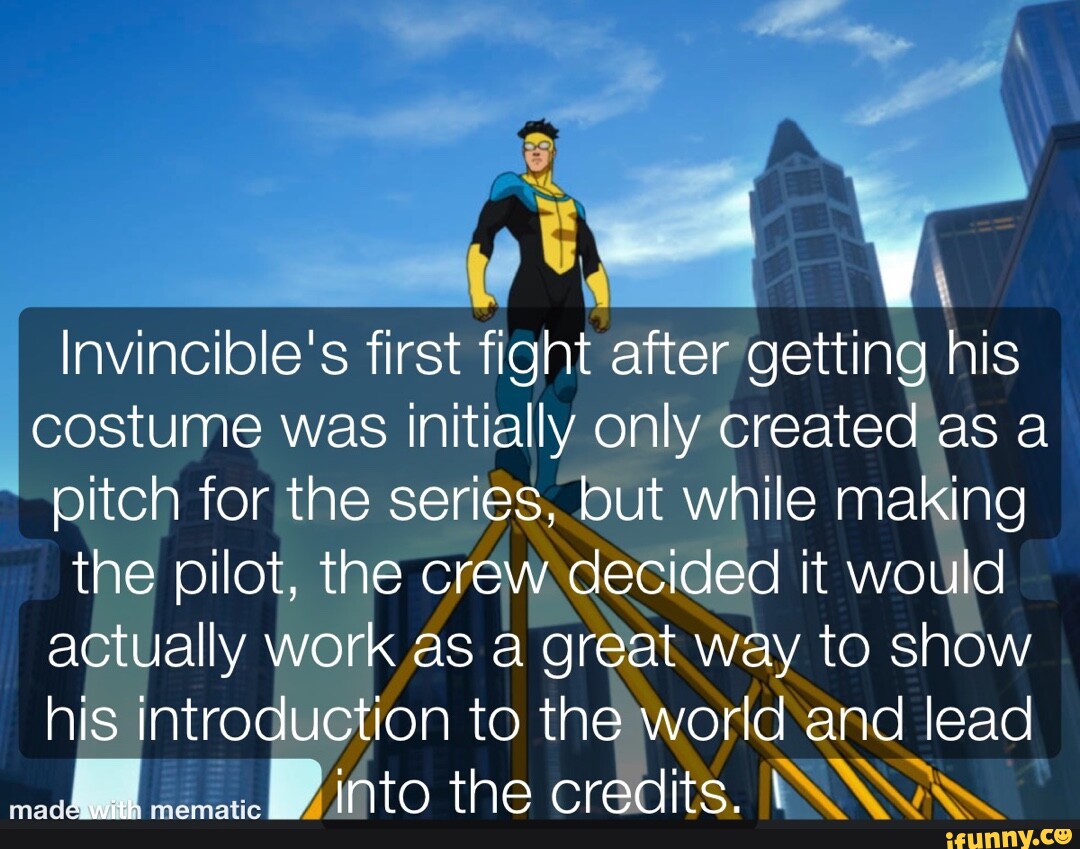 Invincible's first fight after getting his costume was initially only ...