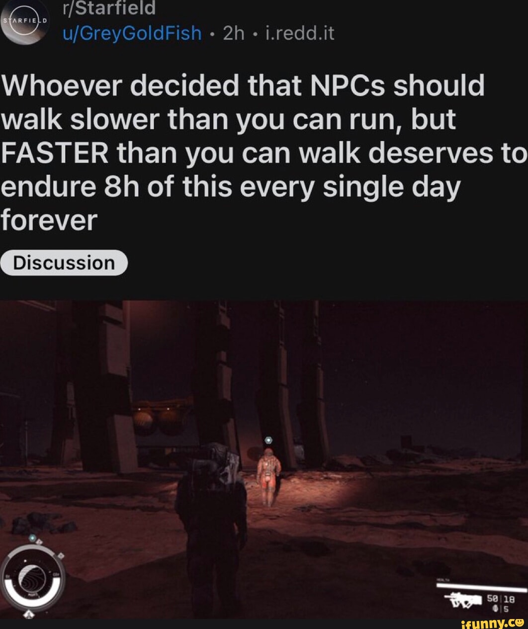 I.redd.it Whoever decided that NPCs should walk slower than you can run ...