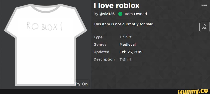 Love roblox By @vid126 Item Owned This item is not currently for sale ...
