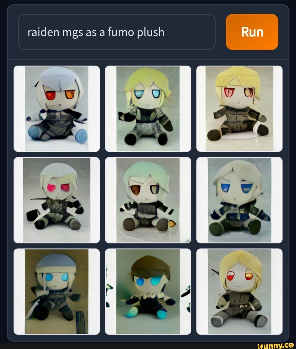 Run raiden mgs as a fumo plush Run Ac - iFunny