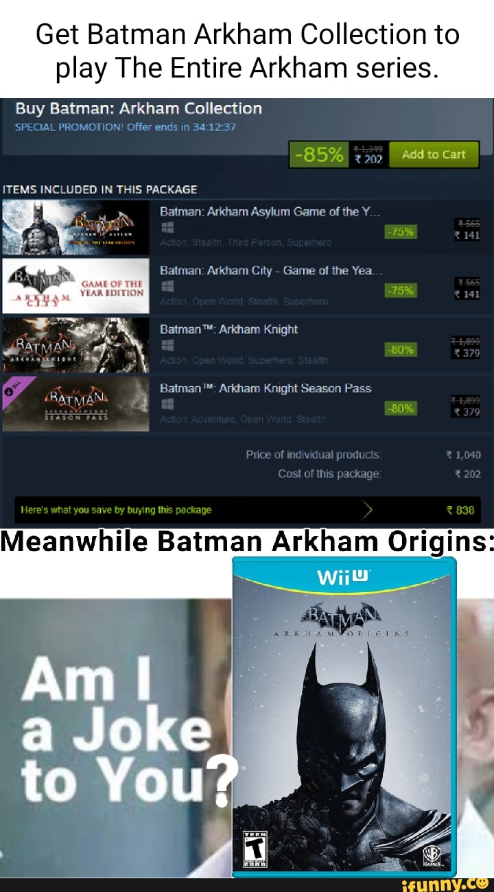 Get Batman Arkham Collection to play The Entire Arkham series. Buy ...