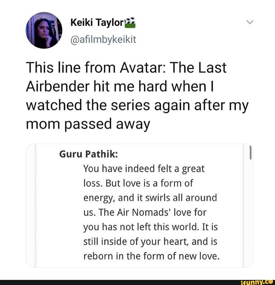 This line from Avatar: The Last Airbender hit me hard when I watched ...
