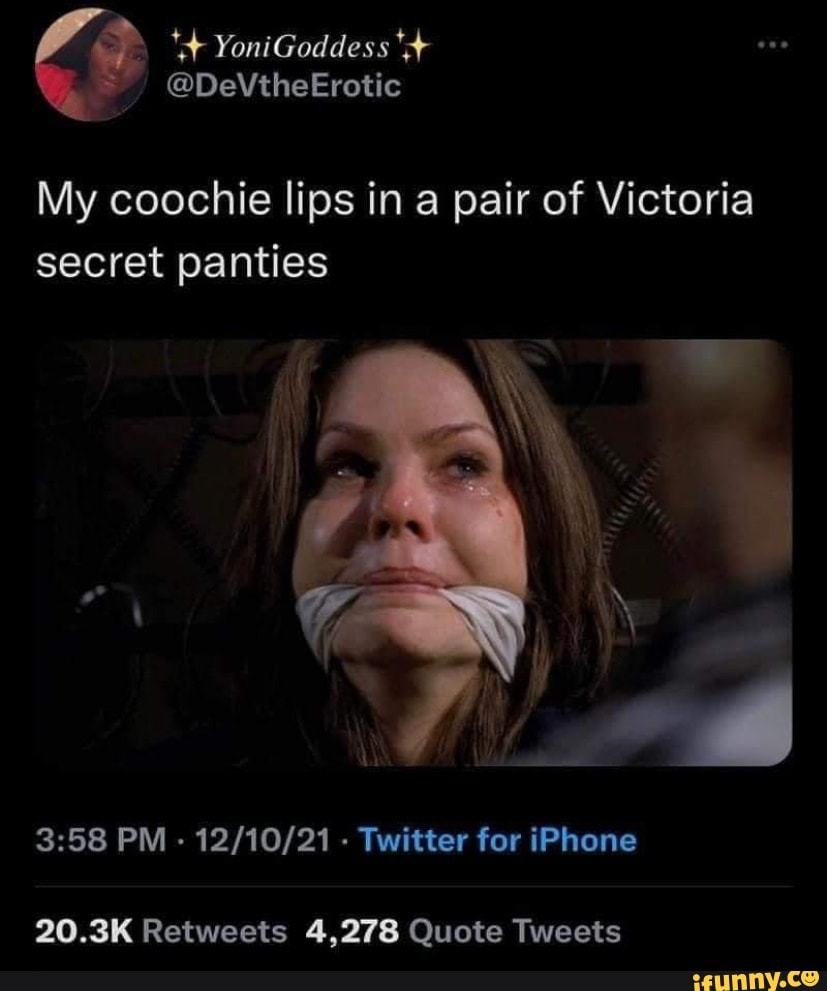 My coochie lips in a pair of Victoria secret panties PM - - Twitter for ...