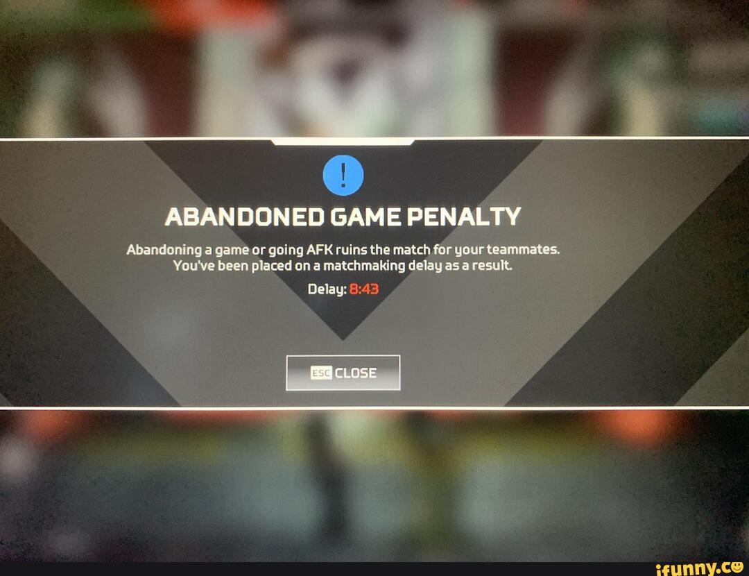 Just lost my internet connection while entering a match which led to an abandoned game penalty ...