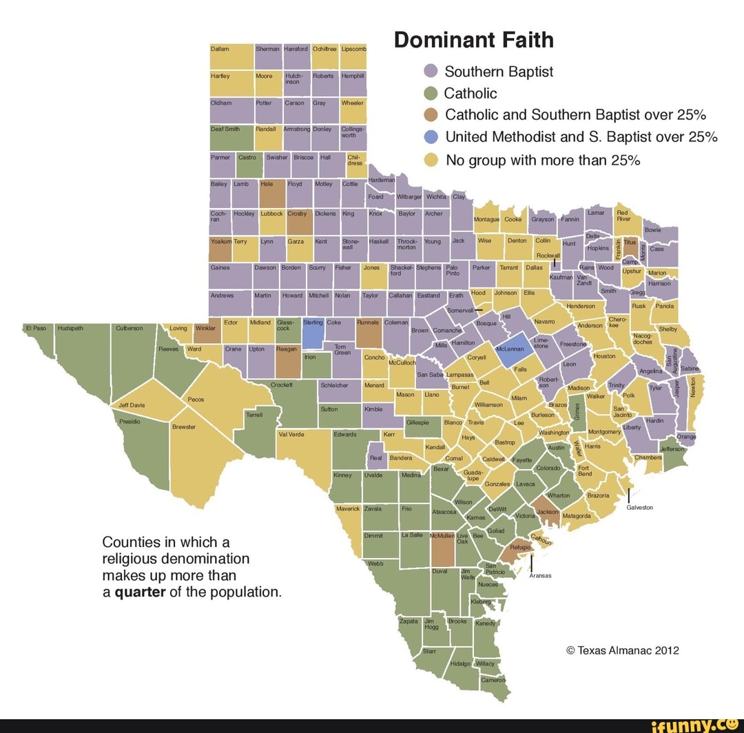 Dominant Faith @ Catholic Baptise Catholic and Southern Baptist over 25 ...