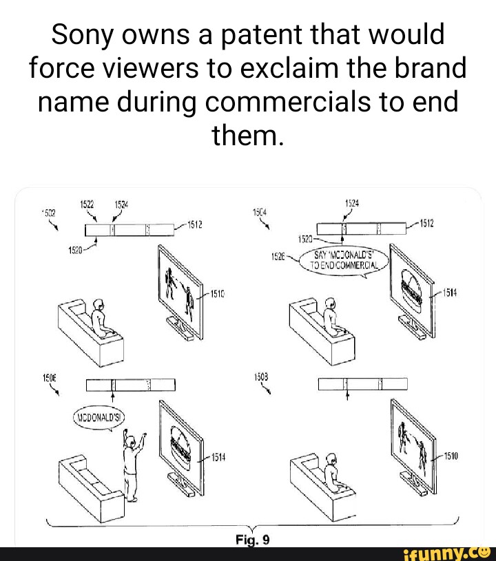 Sony owns a patent that would force viewers to exclaim the brand name ...