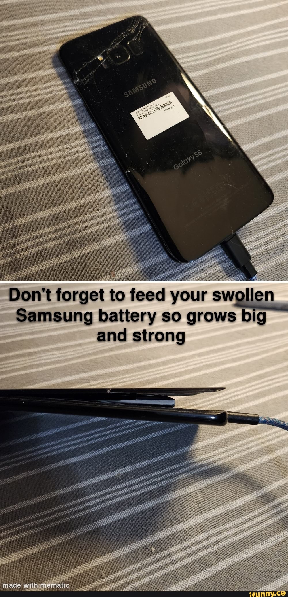 Don't forget to feed your swollen Samsung battery so grows big and ...