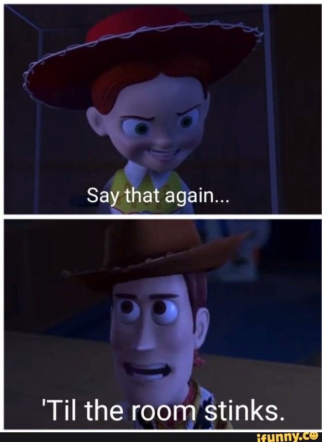 Say that again... Til the room stinks. - iFunny