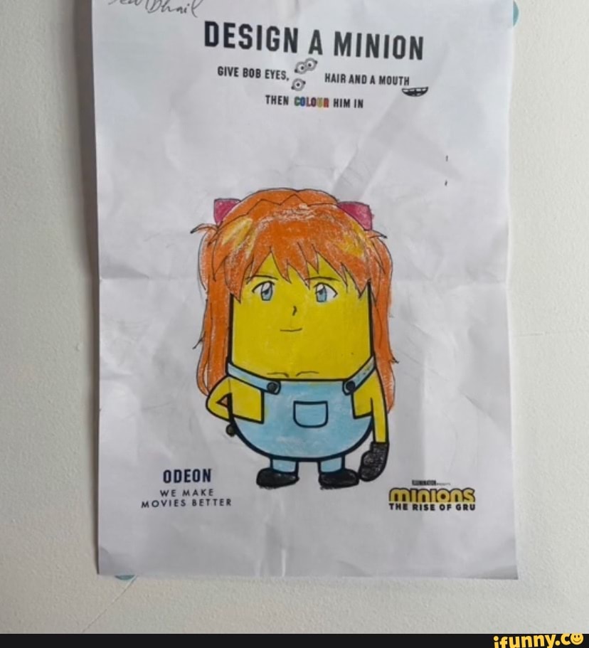 DESIGN A MINION GIVE Bo HAIR AND A MOUTH THEN COLOWR HIM IN ODEON ...