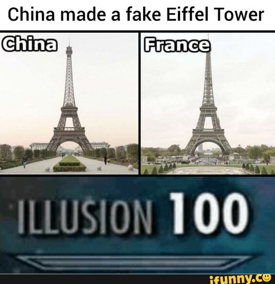 China made a fake Eiffel Tower - iFunny