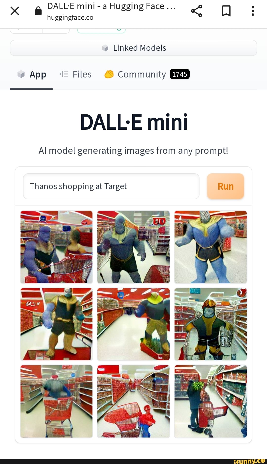 DALLE mini - a Hugging Face... huggingface.co Linked Models App Files ...