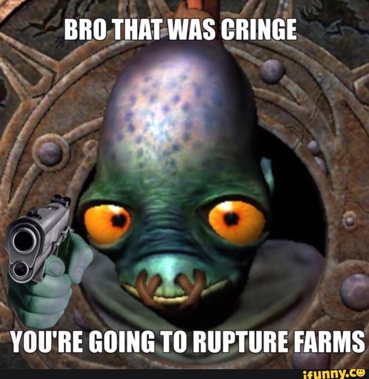 BRO THAT WAS CRINGE "YOU'RE GOING TO RUPTURE FARMS - iFunny