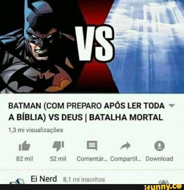 BATMAN (COM PREPARO APÓS LER TODA A BÍBLIA) VS DEUS I BATALHA MORTAL 1 ...