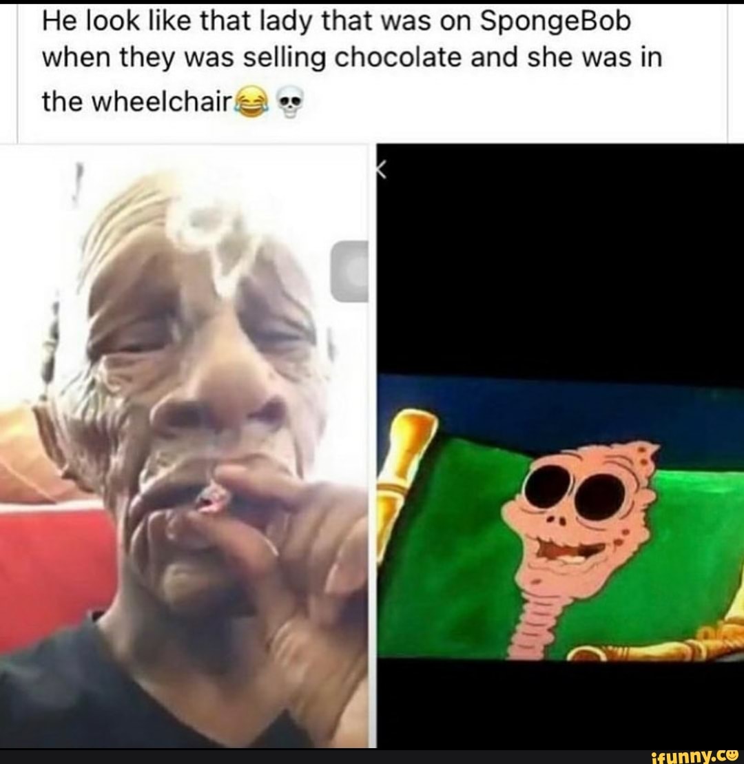 Spongebob Old Lady Chocolate Meme Spongebob Old Lady Chocolate Meme