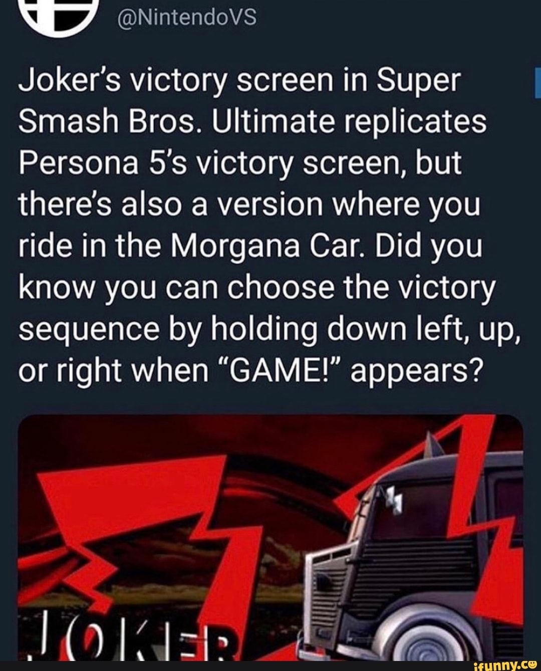 Joker’s victory screen in Super Smash Bros. Ultimate replicates Persona ...