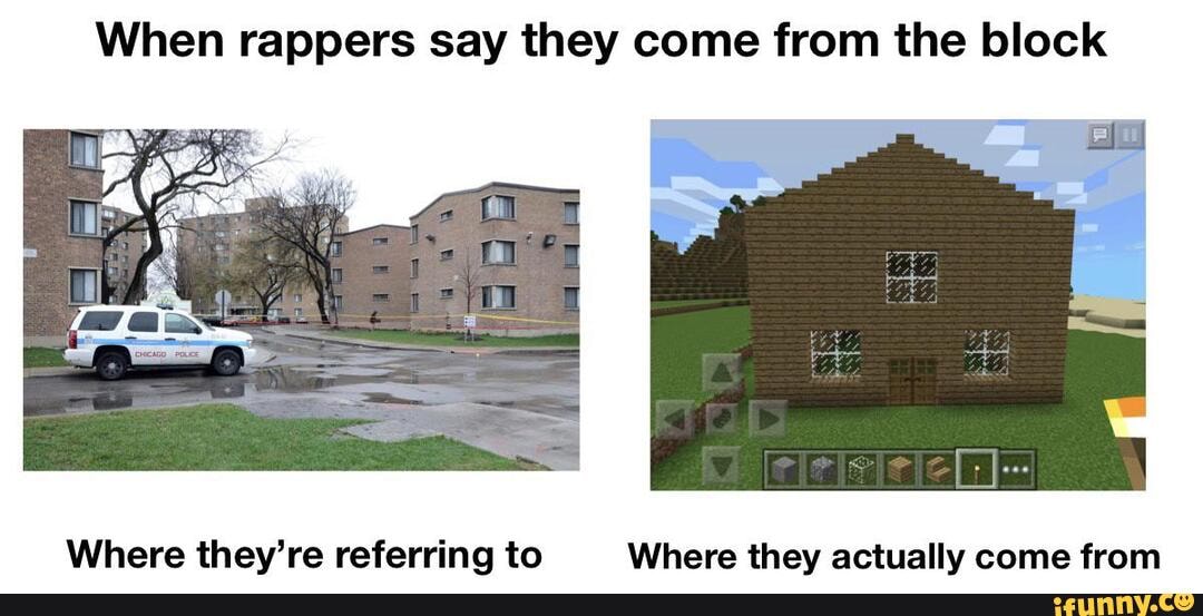 When rappers say they come from the block Where they're referring to ...