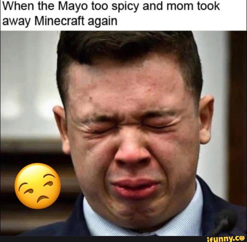 When the Mayo too spicy and mom took away Minecraft again - iFunny