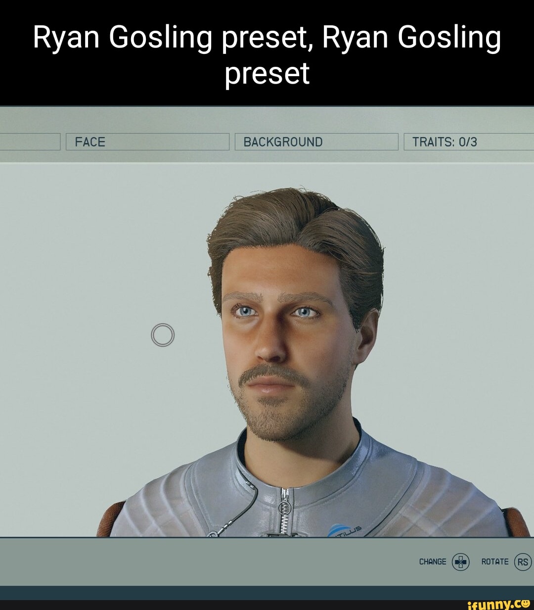 Ryan Gosling preset, Ryan Gosling preset FACE BACKGROUND TRAITS: CHANGE ...