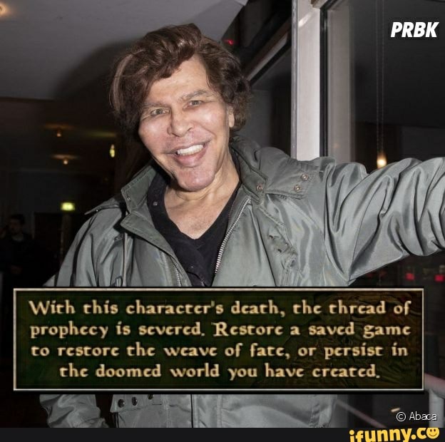 With this character's death, the thread of prophecy is severed. Restore ...