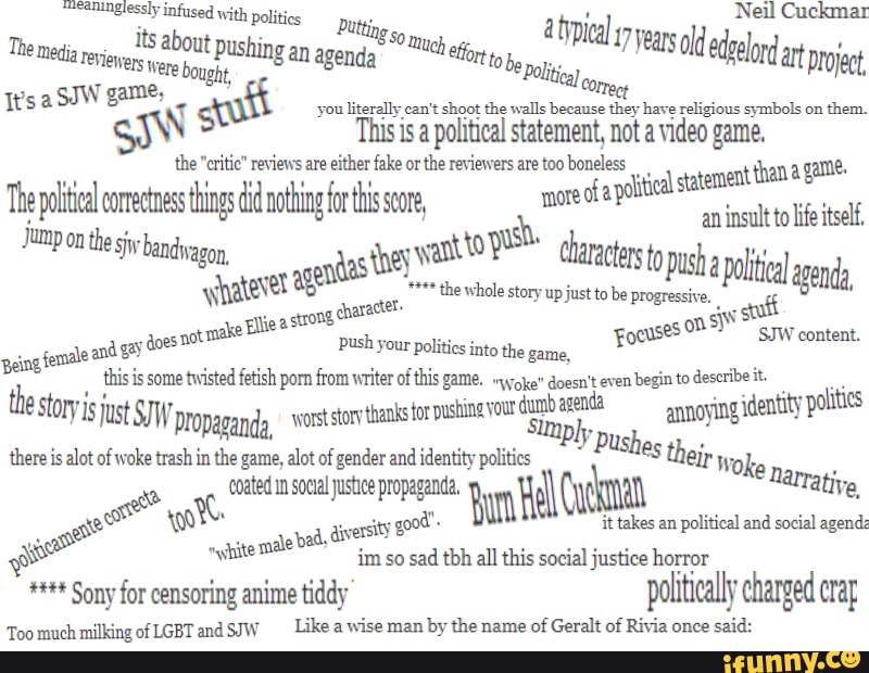 Tessly infused with politics Neil Cuckmar it Putting aty ical The media ...