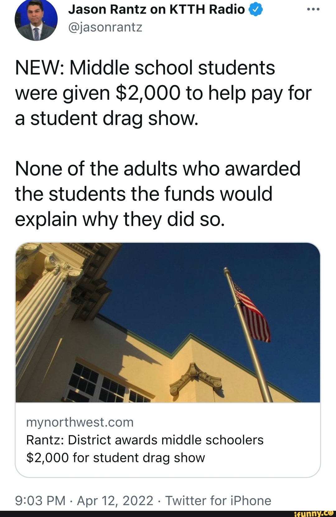 Jason Rantz on KTTH Radio @jasonrantz NEW: Middle school students were ...