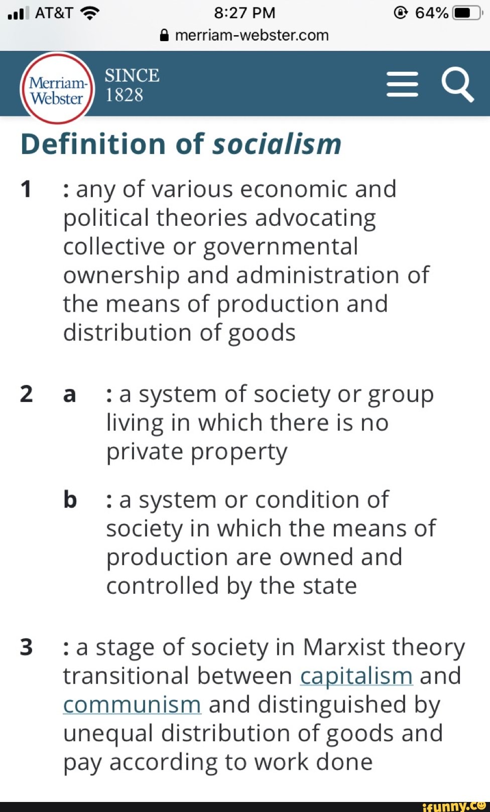 Merriam-webster.com Definition of socialism 1 any of various economic ...