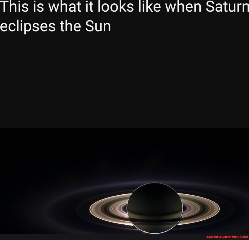 This is what it looks like when Saturn eclipses the Sun - America’s ...