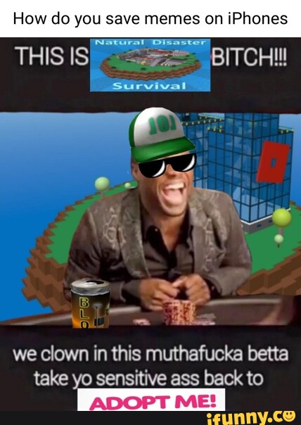 How do you save memes on iPhones BITCH we clown in this muthafucka ...