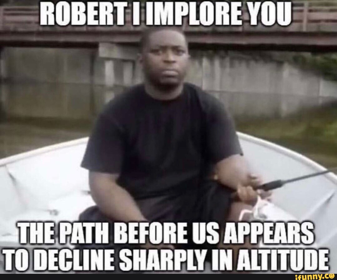 ROBERT IMPLORE YOU AN we THE PATH BEFORE US APPEARS TO DECLINE SHARPLY ...