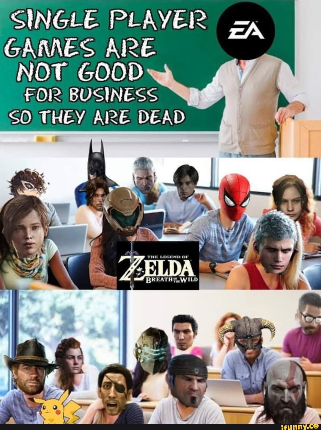 SINGLE PLAYER GAMES ARE NOT GOOD FOIR BUSINESS SO THEY ARE DEAD - iFunny