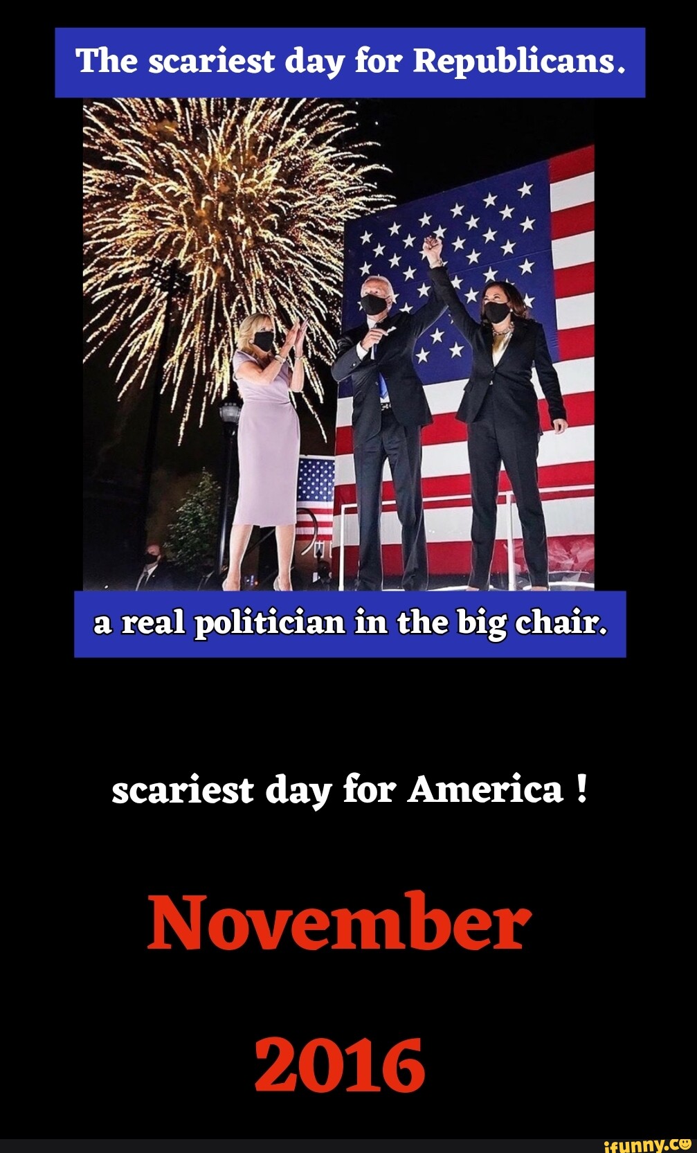 The scariest day for Republicans. a real politician in the big chair ...