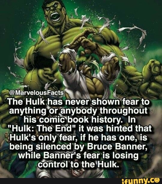 OMarvelousracts The Hujk has never shown fear to anything or anybody ...