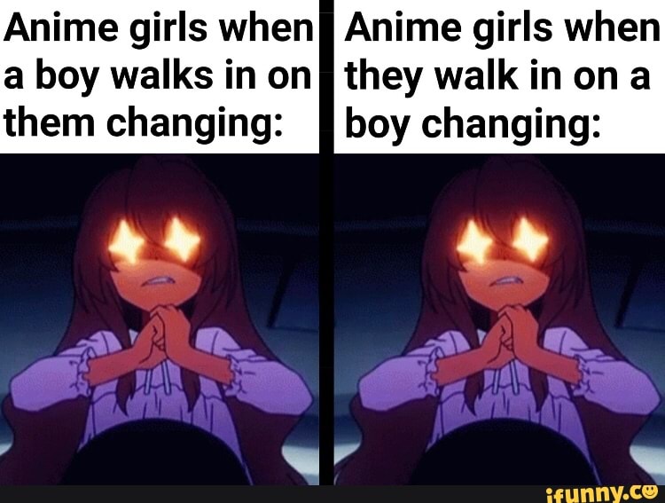 Anime girls whenf Anime girls when a boy walks in on they walk in ona ...